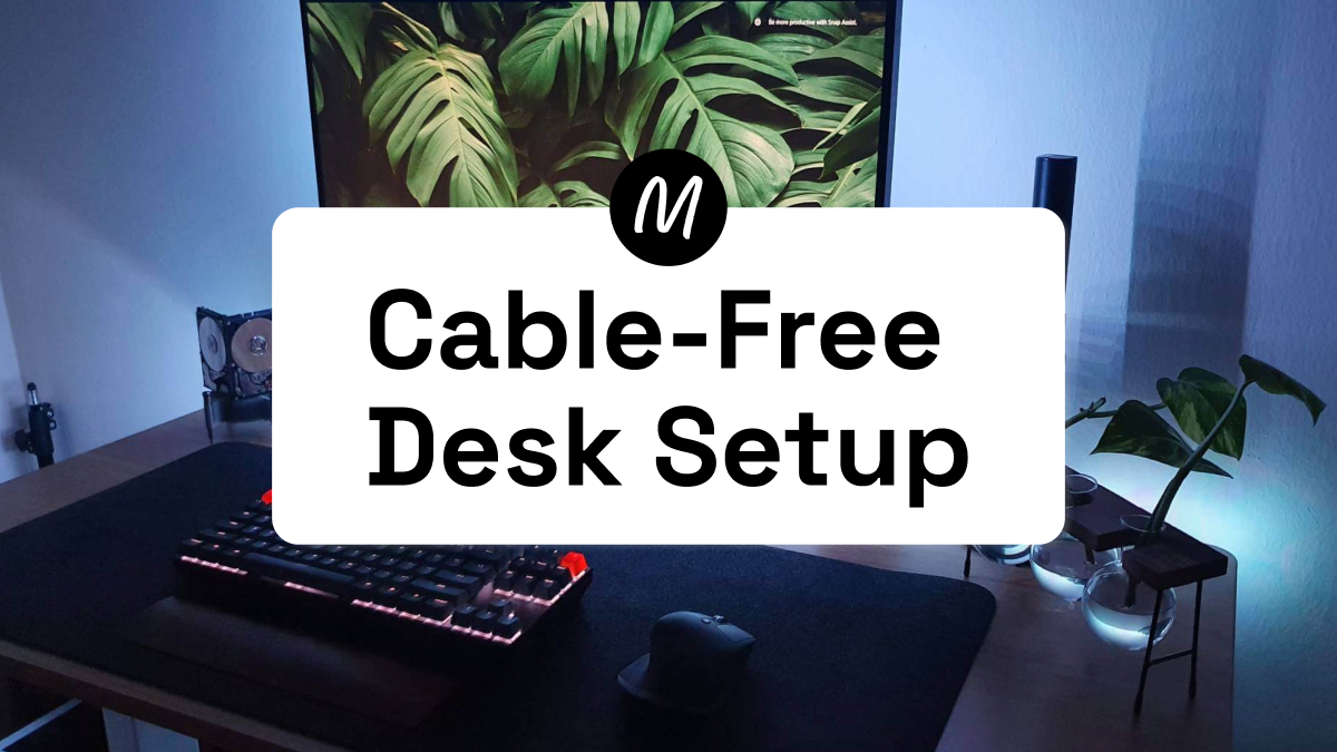 Cable-Free Desk Setup by Michael Medina in Dubai, UAE