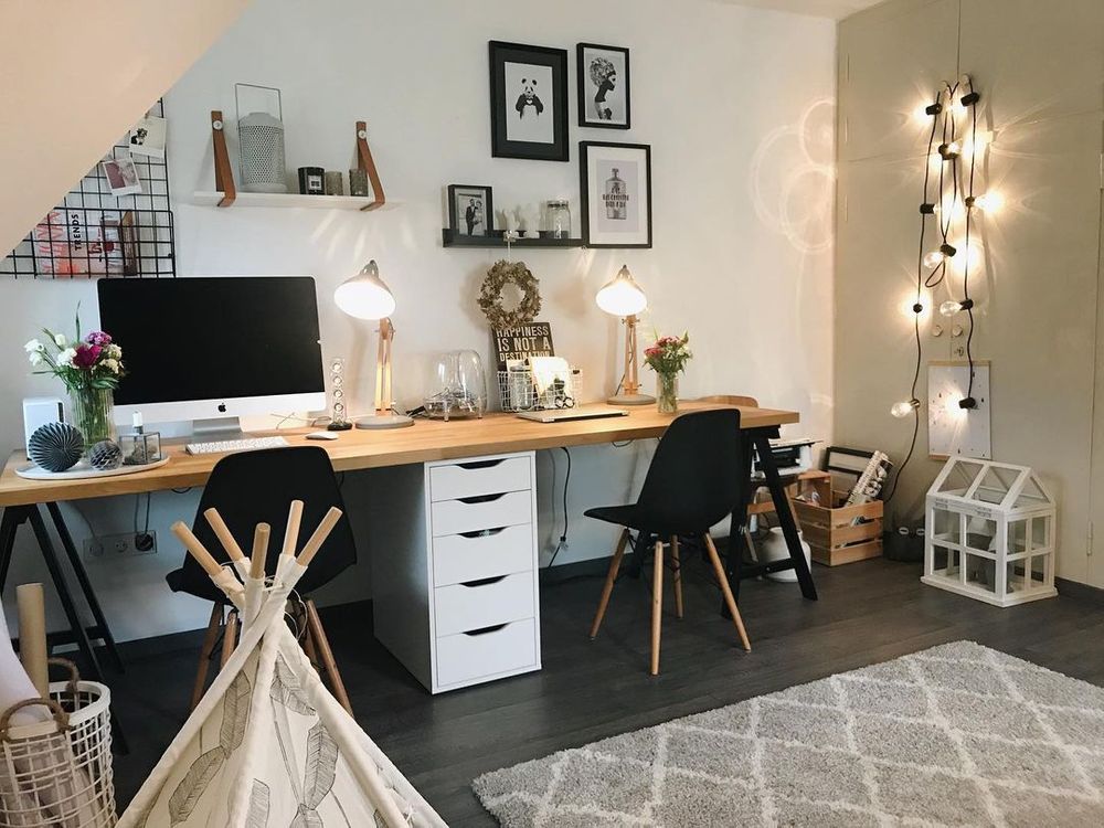 45+ Real Shared Home Office Setups (Both Smart and Stylish)