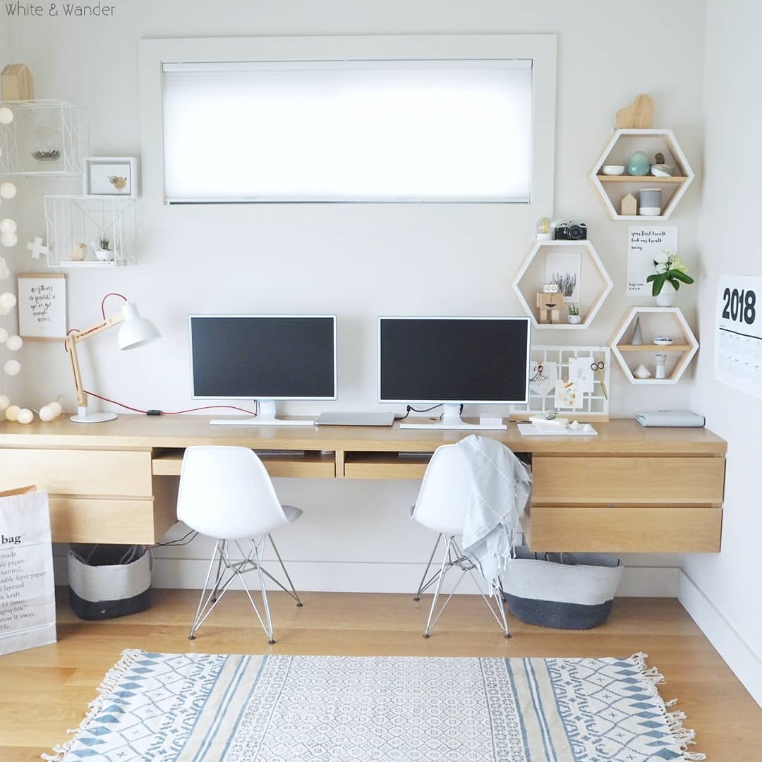 45+ Real Shared Home Office Setups (Both Smart and Stylish)
