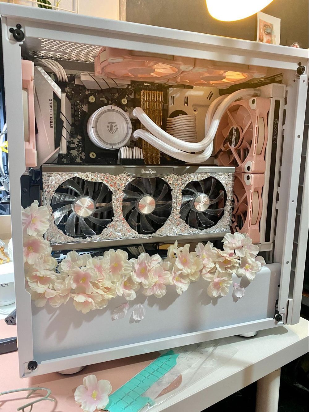 Chic Pink Desk Setup