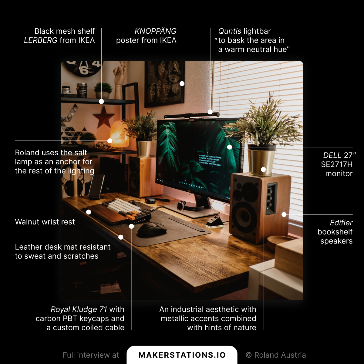 Cosy Industrial Desk Setup