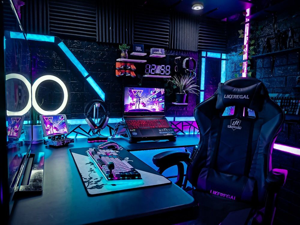 Cyberpunk-Inspired RGB Gaming Setup