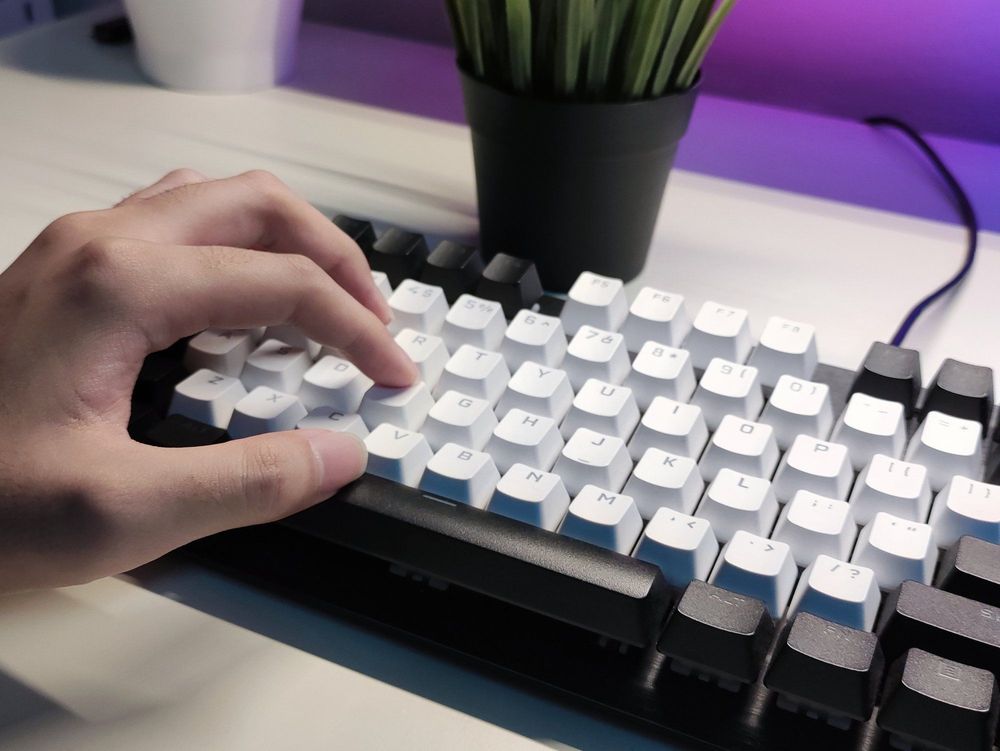 Monochrome Custom PC Desk Setup
