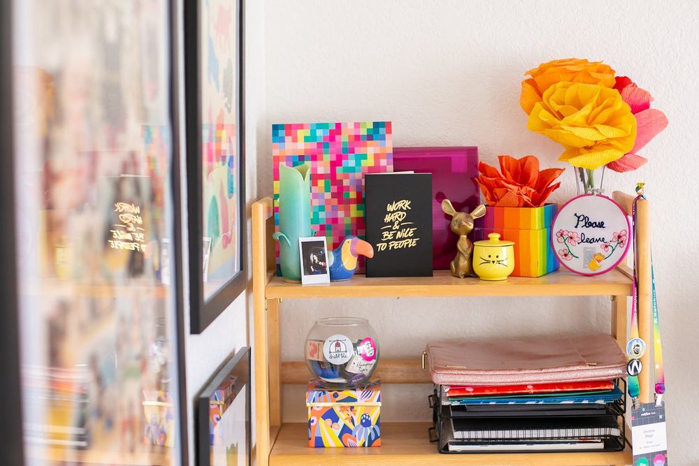 A Colourful Design Gal Studio Workspace