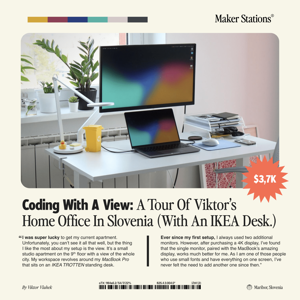 Bedroom Home Office with a Standing Desk