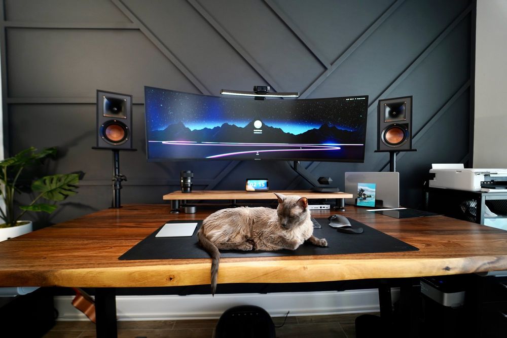 Super Ultrawide Desk Setup