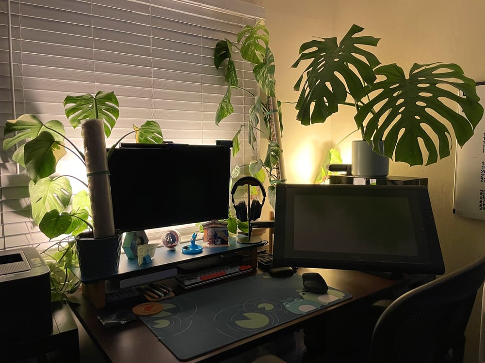 Bedroom Desk Setup in California