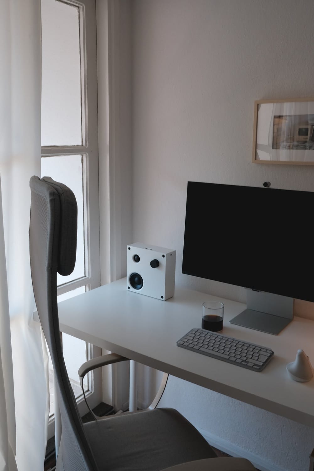 Minimal White Desk Setup