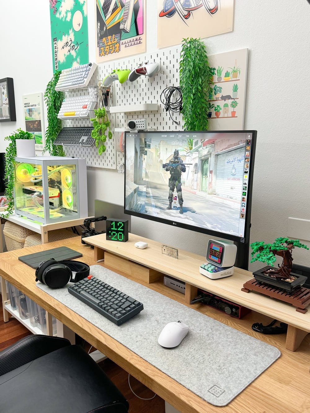 Bright and Practical Desk Setup in Italy