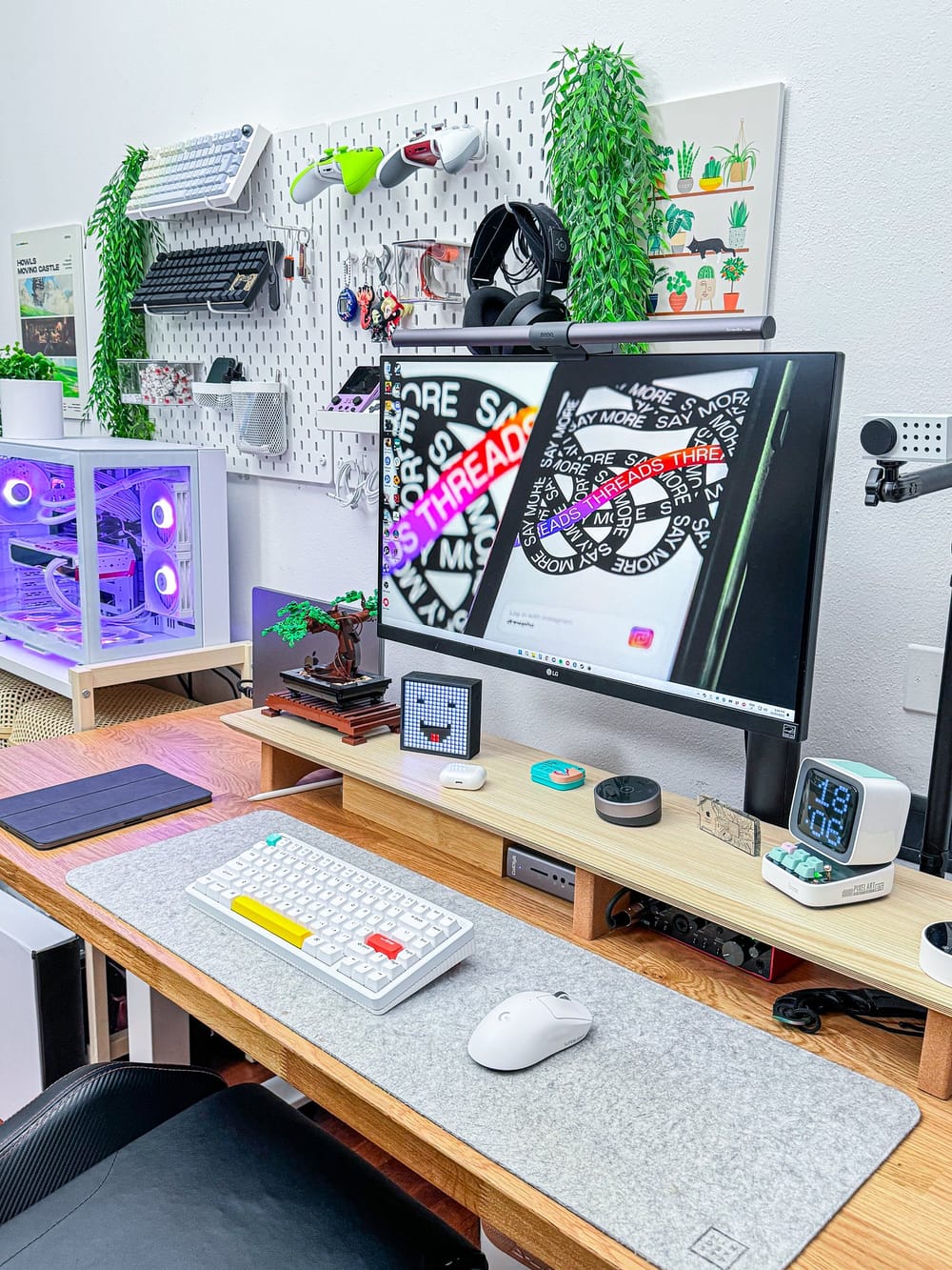 Bright and Practical Desk Setup in Italy