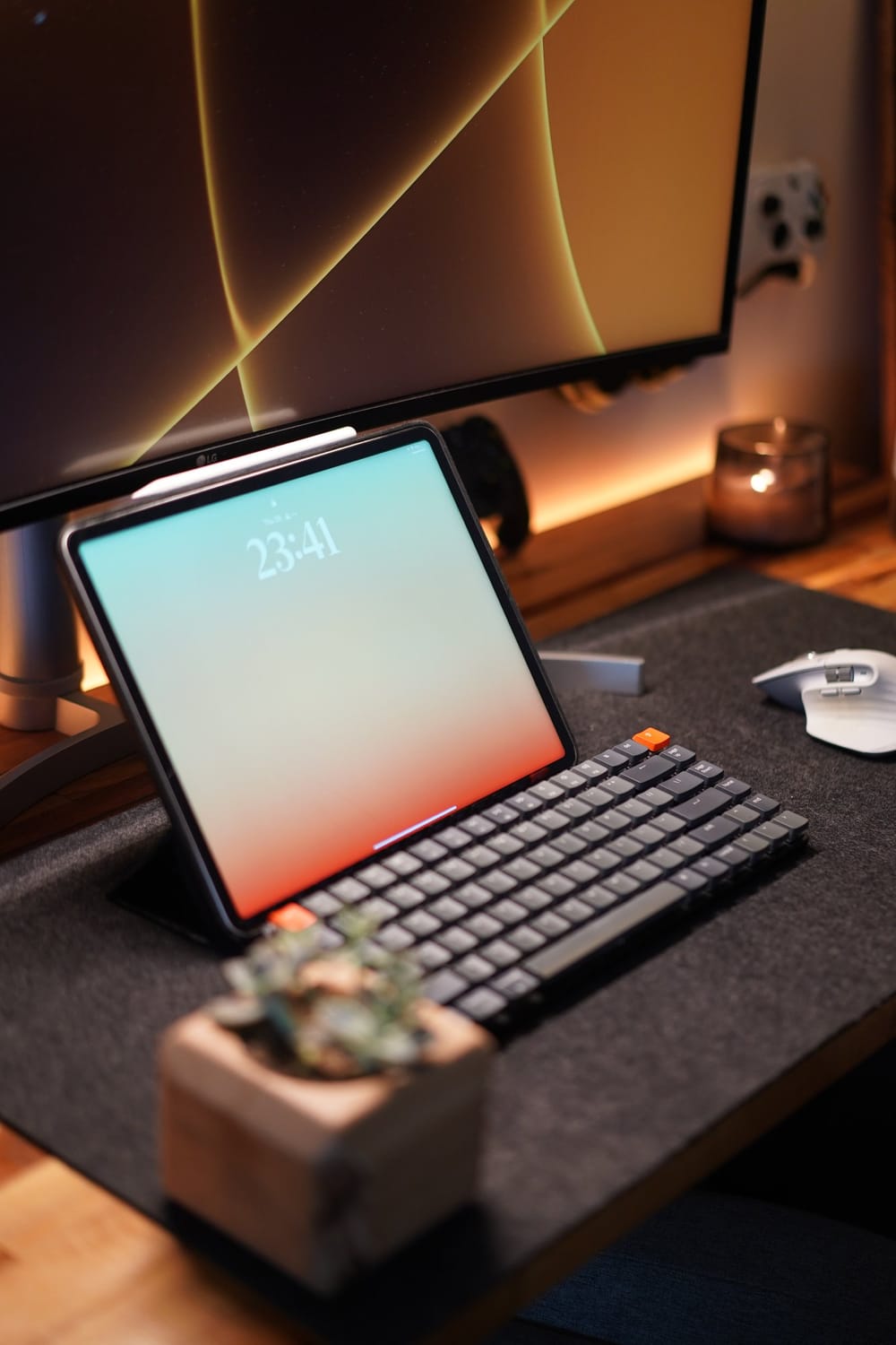 Relaxing Desk Setup of a Product Designer
