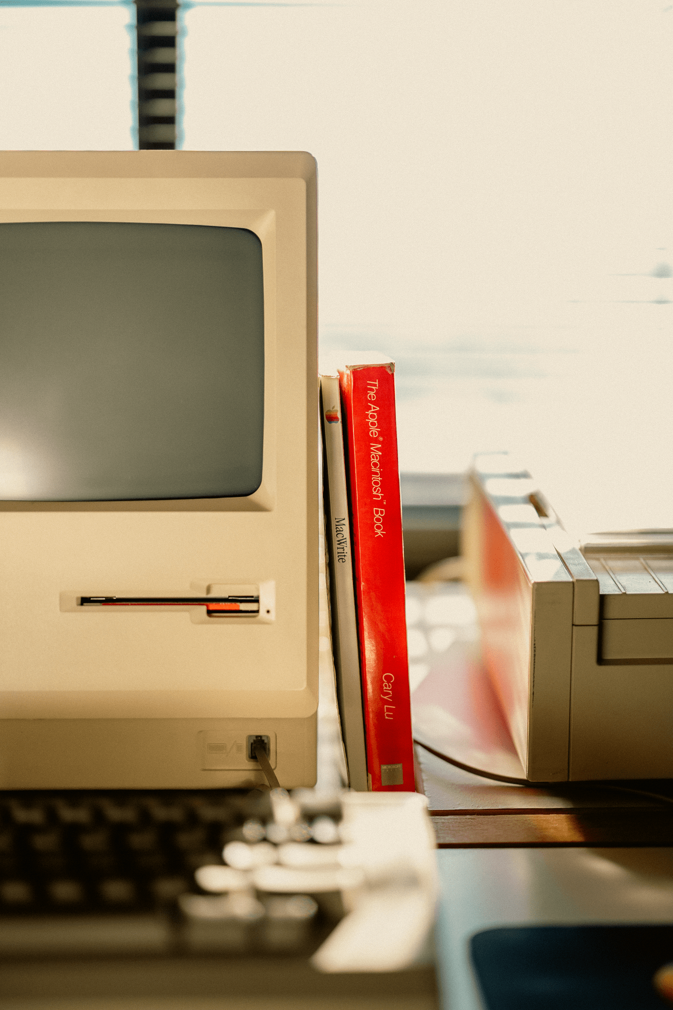 Vintage 1984 Macintosh Desk Setup