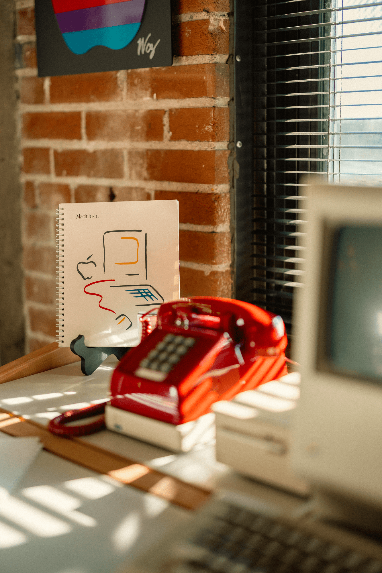 Vintage 1984 Macintosh Desk Setup
