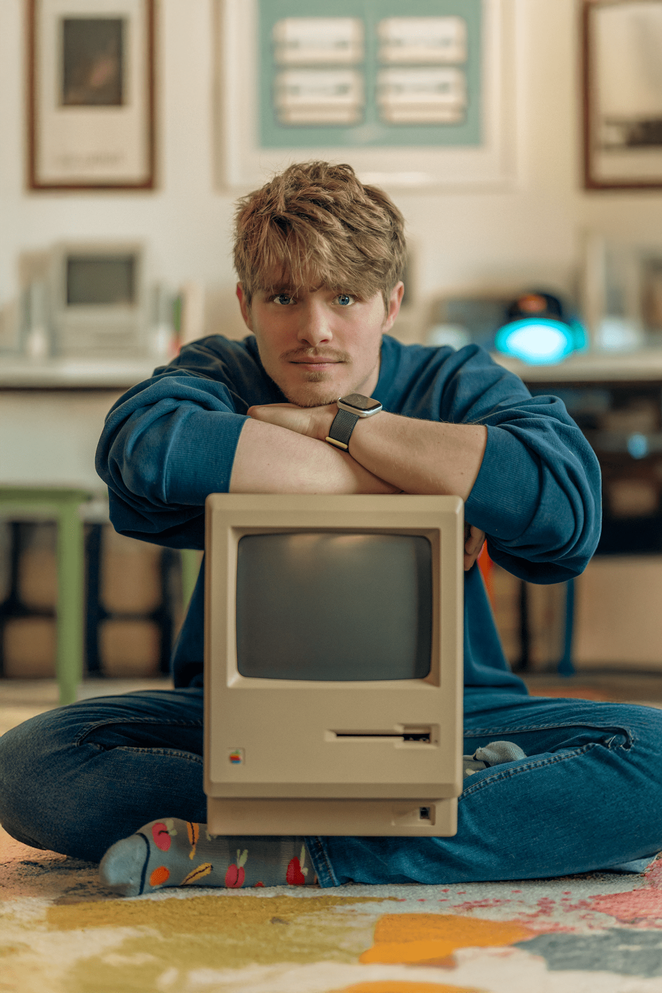 Vintage 1984 Macintosh Desk Setup