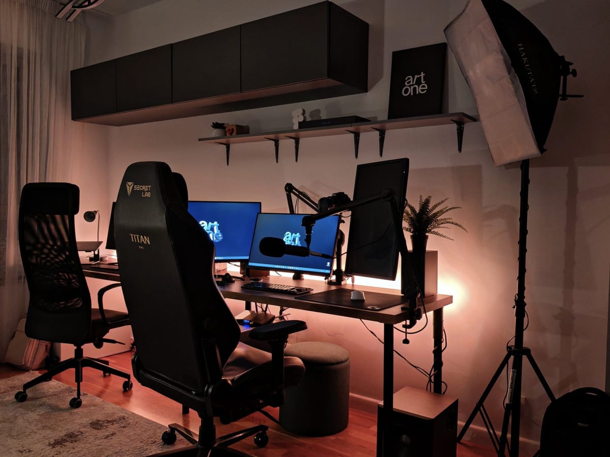 Cosy Desk Setup for Two