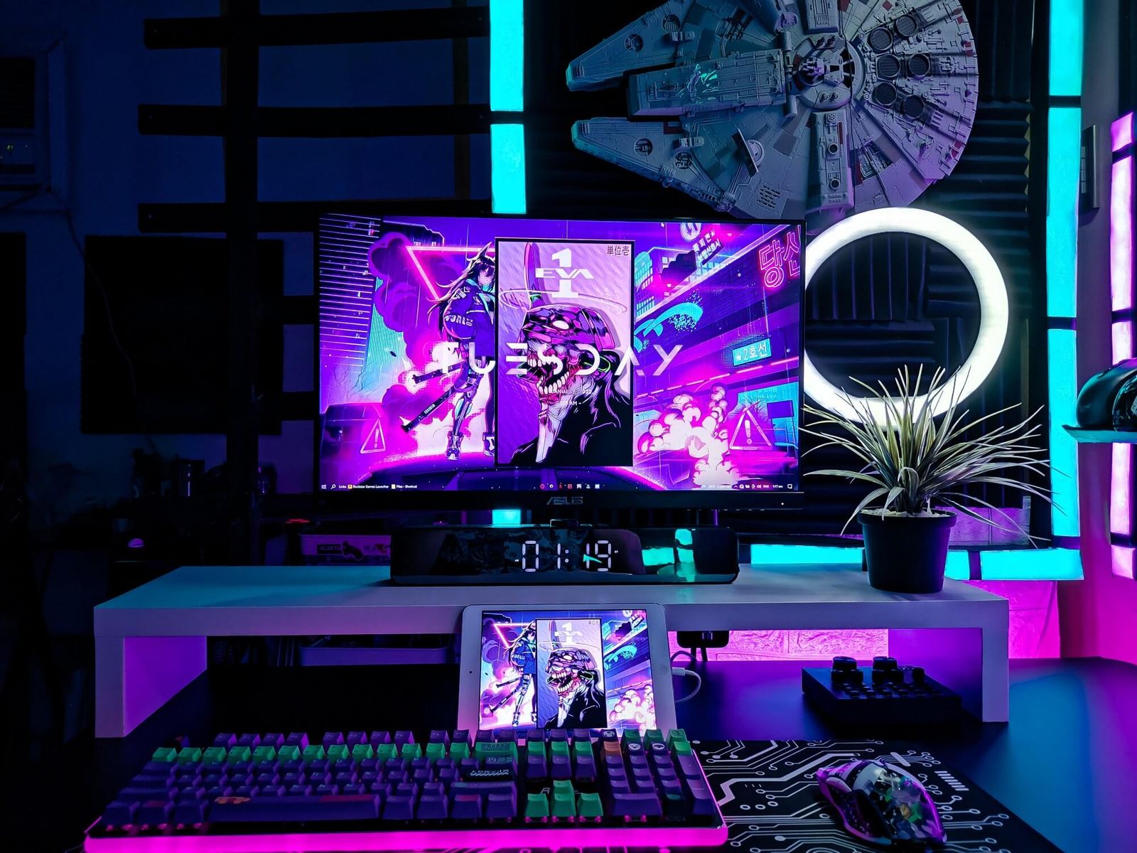 Cyberpunk-Inspired RGB Gaming Setup