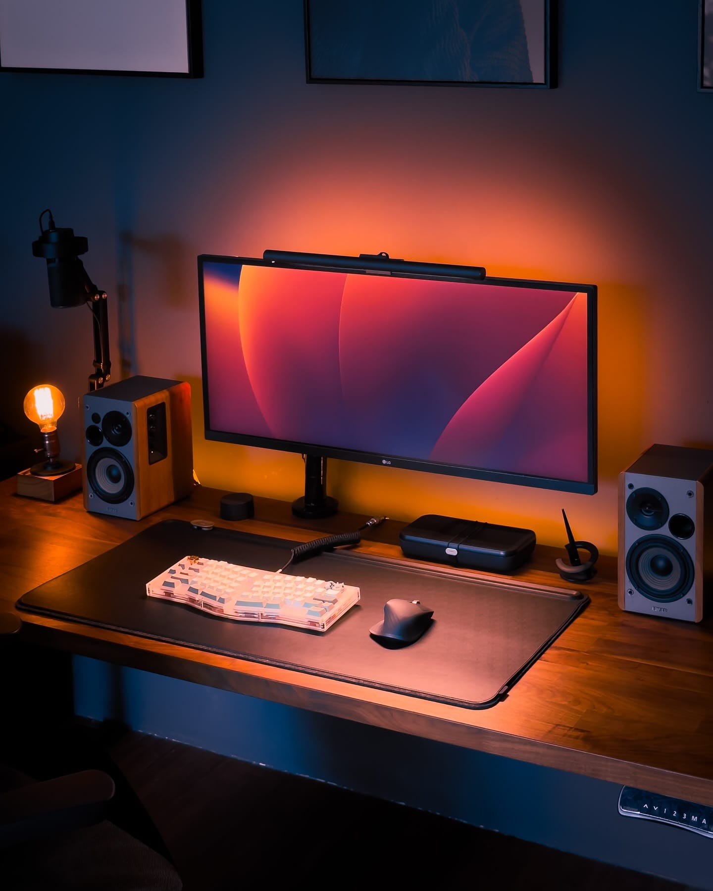 Dark and Cosy Desk Setup