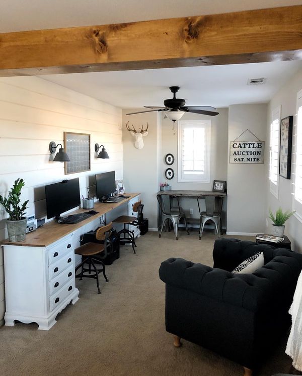 45+ Real Shared Home Office Setups (Both Smart and Stylish)