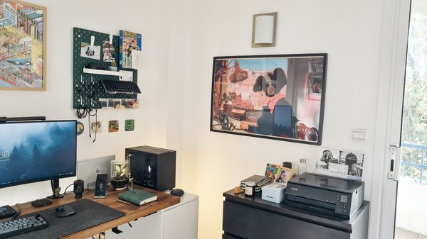 Cosy IKEA KARLBY Desk Setup