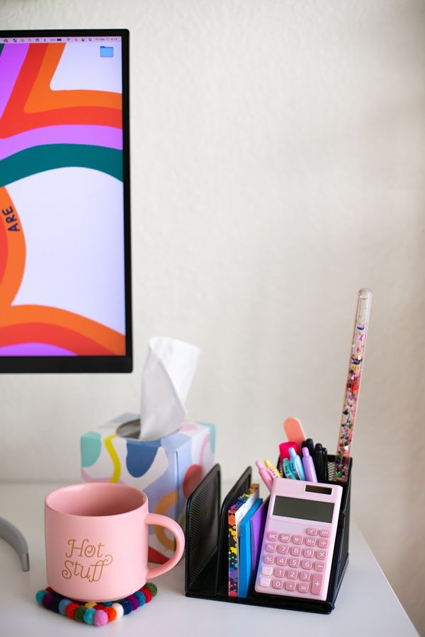 A Colourful Design Gal Studio Workspace