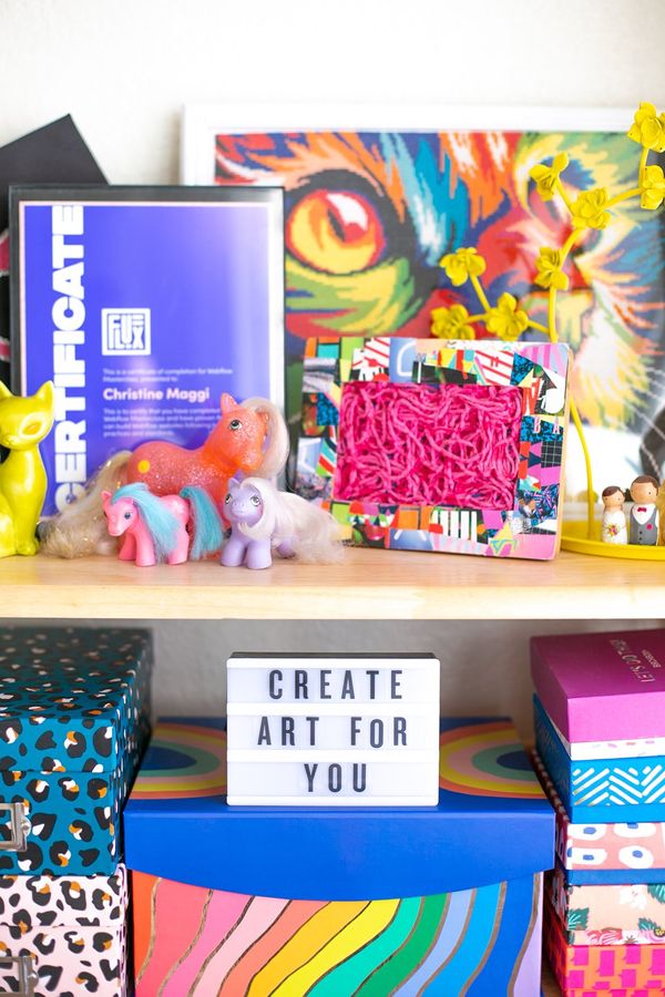 A Colourful Design Gal Studio Workspace